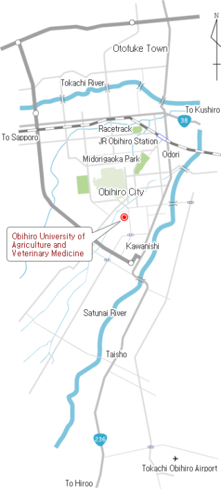 Access map – Obihiro University of Agriculture and Veterinary Medicine